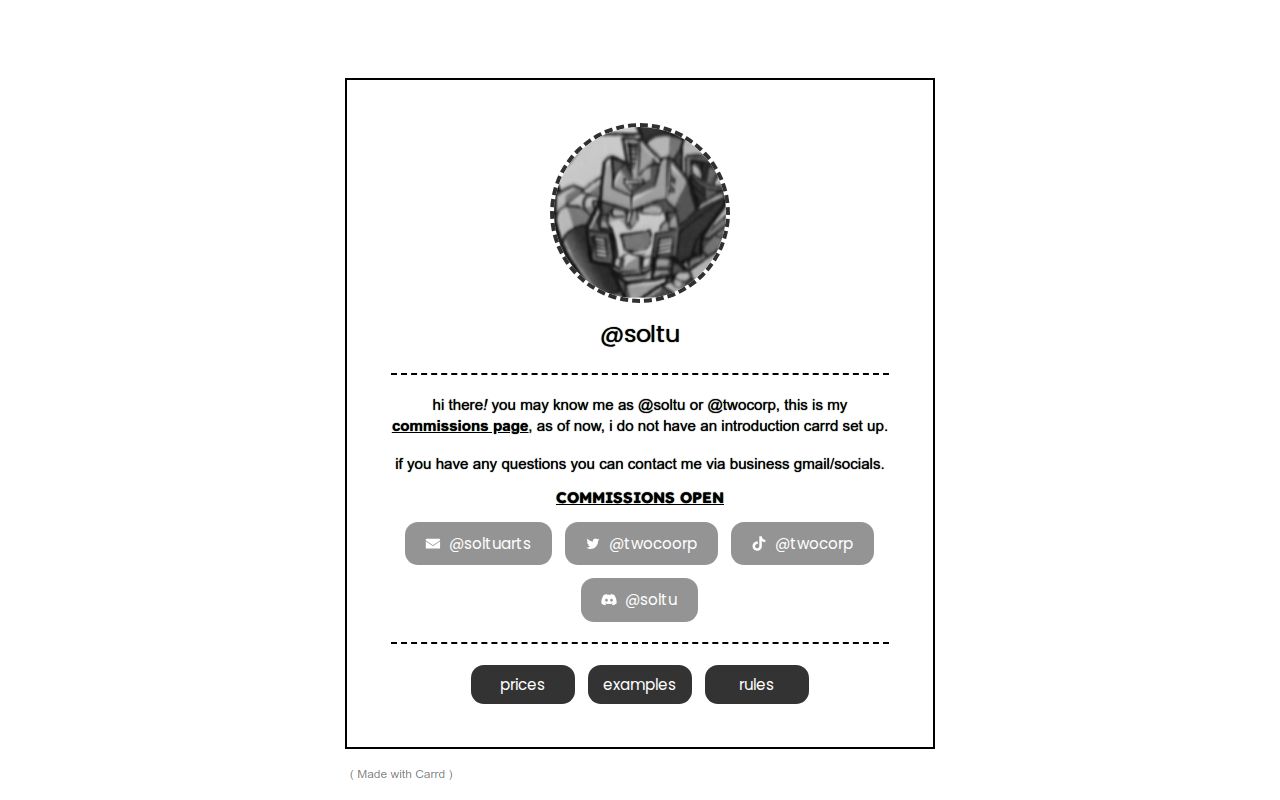 soltu's commissions page